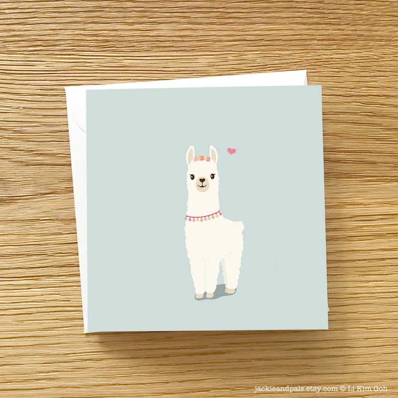 Alpaca Card - Etsy UK