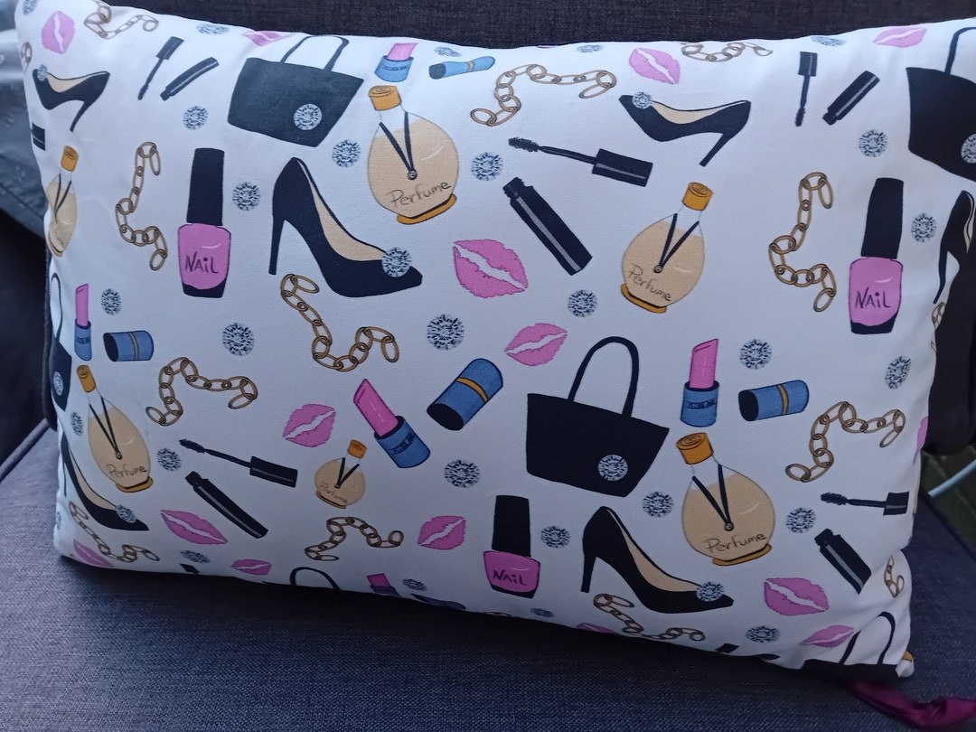 Cushion in Make-up/perfume Print Fabric Inc. Inner Pad - Etsy