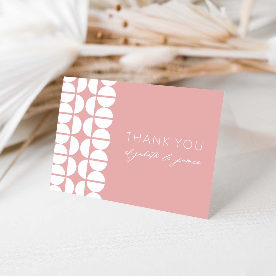 Geometric Thank You Card Sets | Personalized Folded Thank You Cards ...