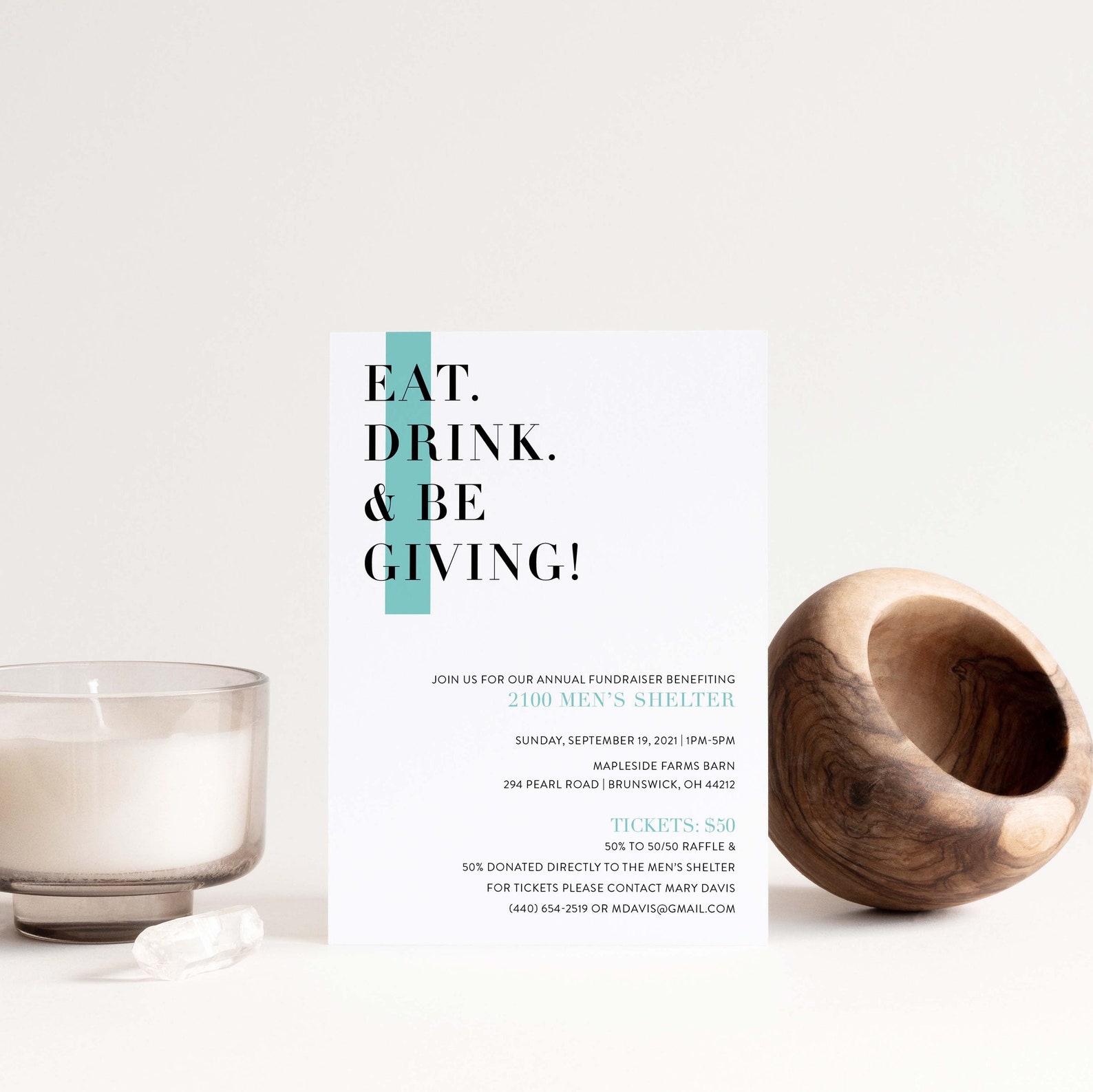 Fundraiser Party Invitations Gala Invitations Charity Event Eat, Drink ...