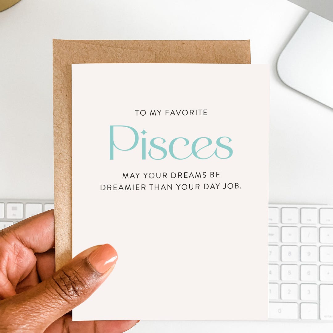 Pisces Zodiac Birthday Card | Funny Birthday Card | Astrology Birthday ...