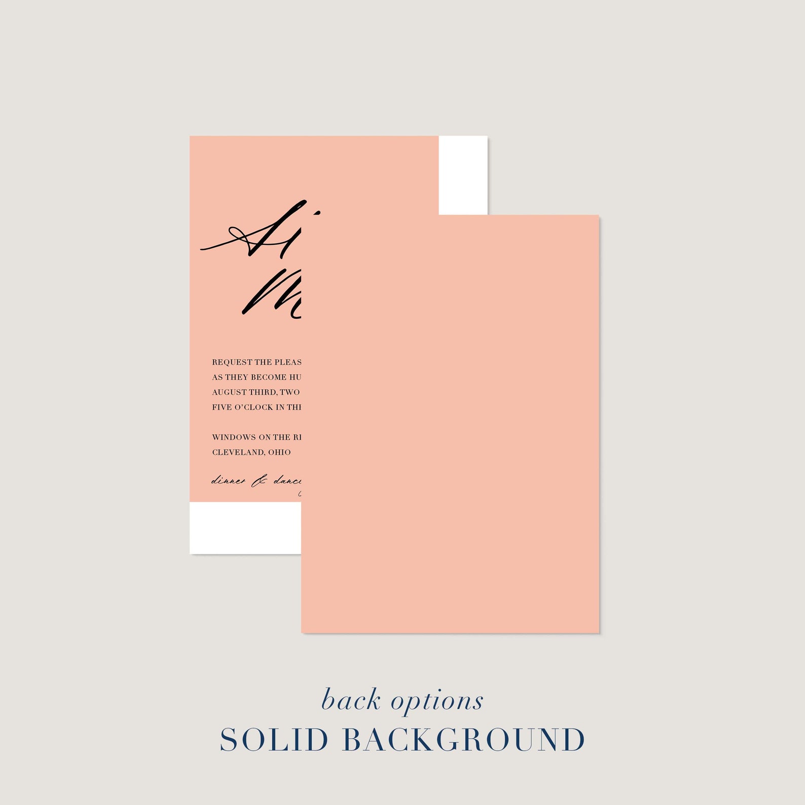 Color Block + Geometric Wedding Invitation Set | Modern Wedding Invite ...