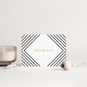 Art Deco Thank You Card Sets | Personalized Folded Thank You Cards ...