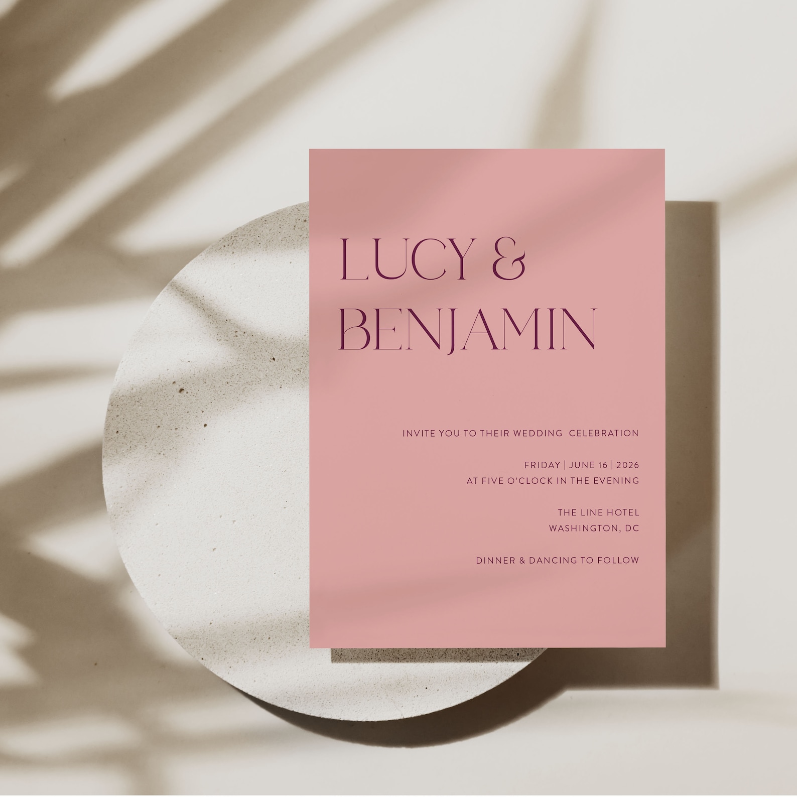 Modern Minimalist Wedding Invitation Set Classic Wedding Invite Custom ...