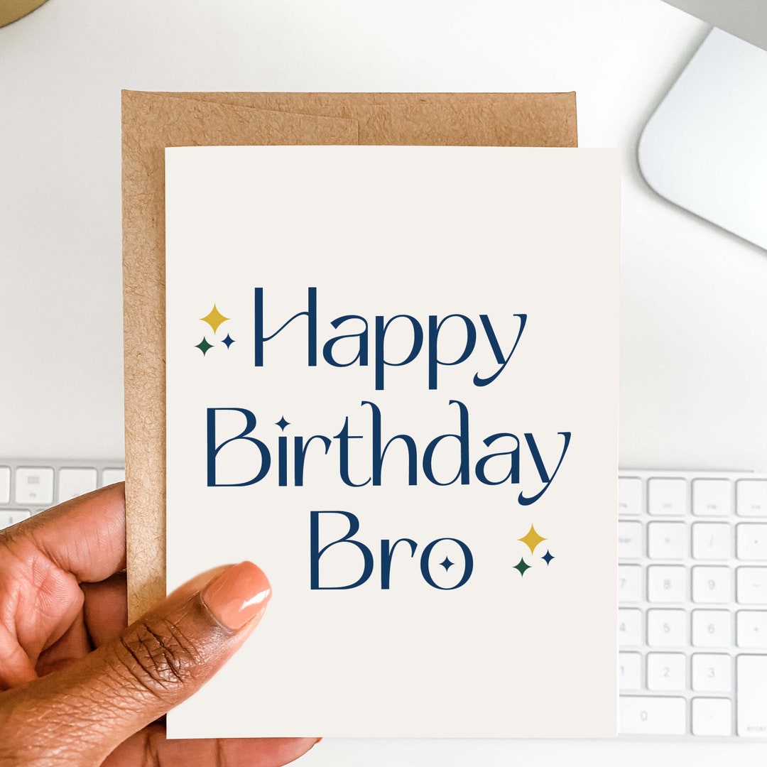 Brother Birthday Greeting Card Birthday Card for Brother Happy Birthday ...