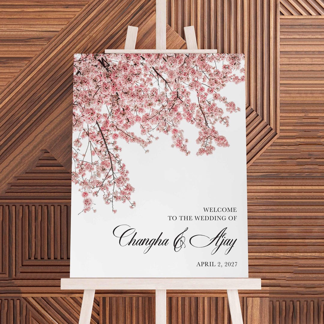 Cherry Blossom Welcome Sign | Cherry Blossom Party | Sweet Sixteen ...