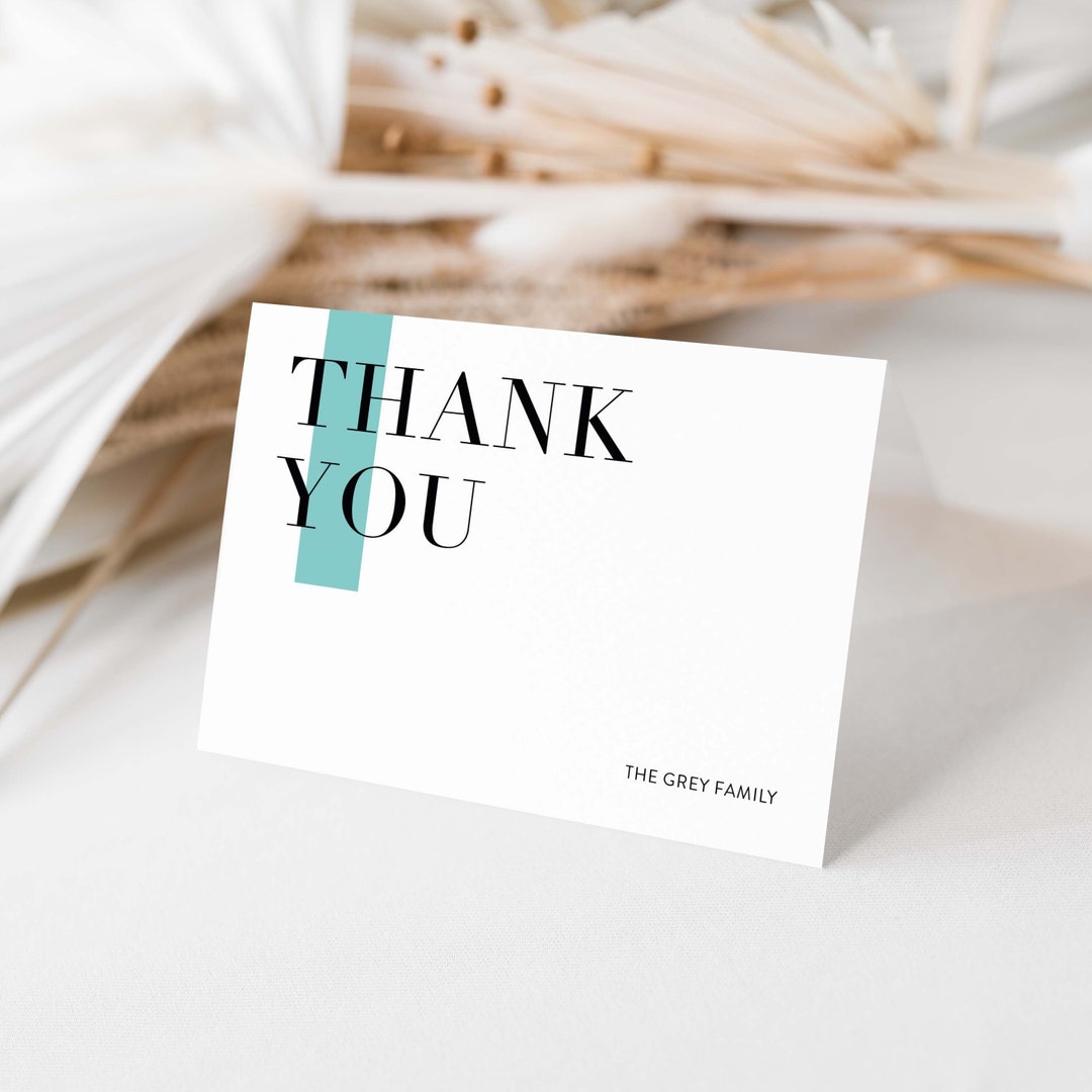 Personalized Folded Thank You Card Sets | Wedding Thank You Card ...