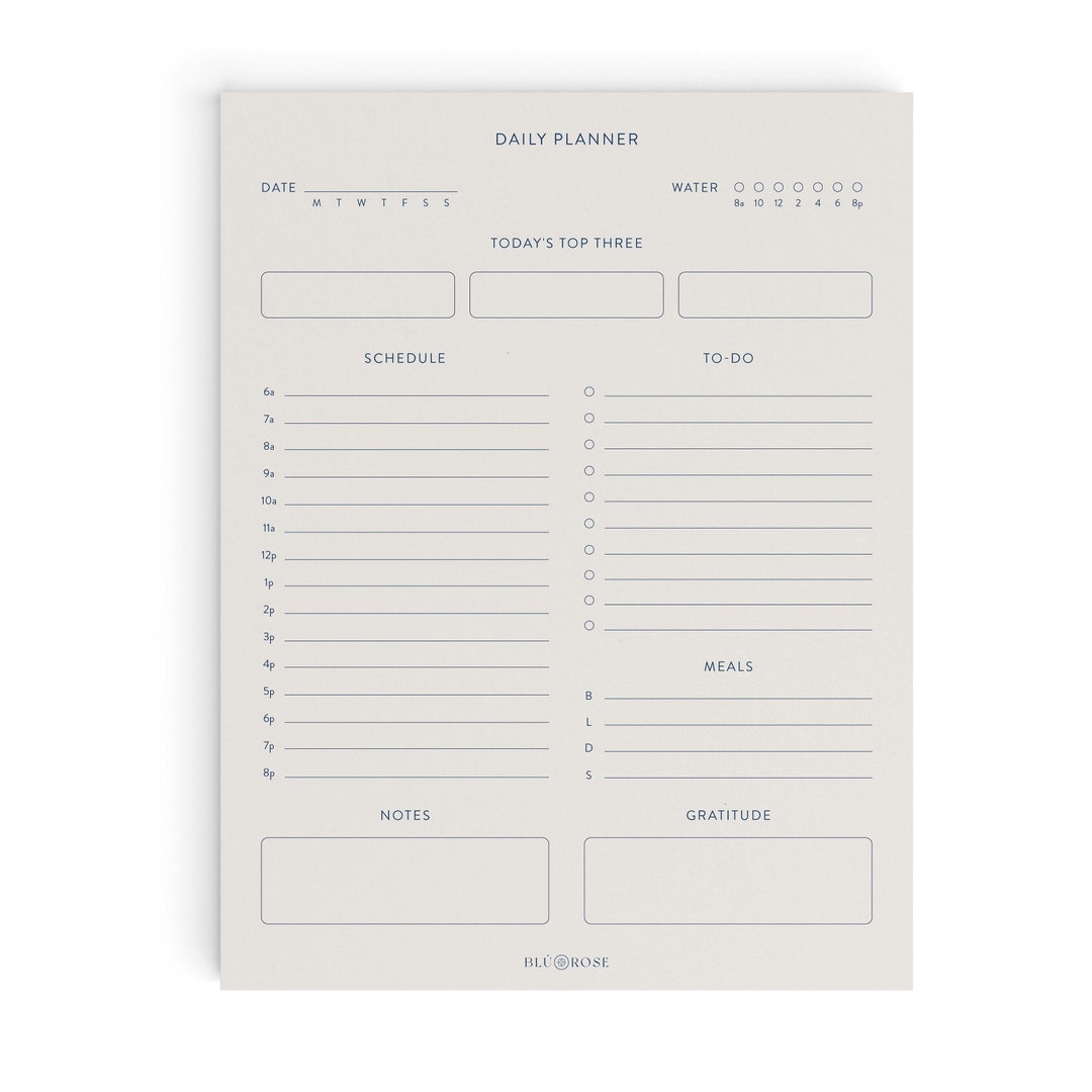 Undated Daily Planner Day Planner To-do List Simple Organization ...