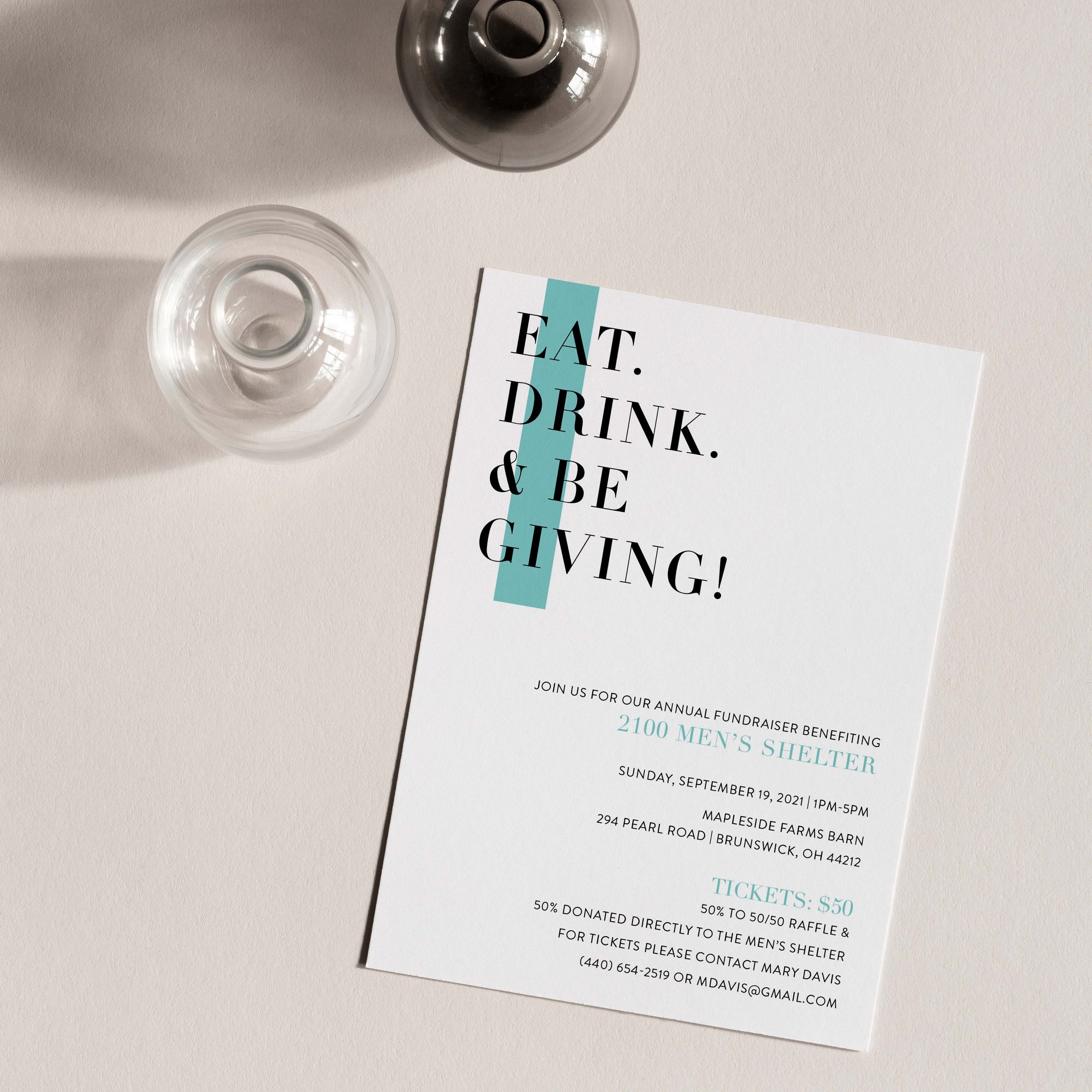 Fundraiser Party Invitations Gala Invitations Charity Event Eat, Drink ...