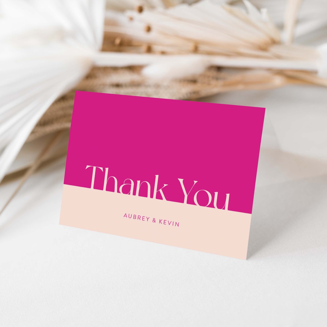 Color Block Thank You Cards | Personalized Folded Thank You Cards ...