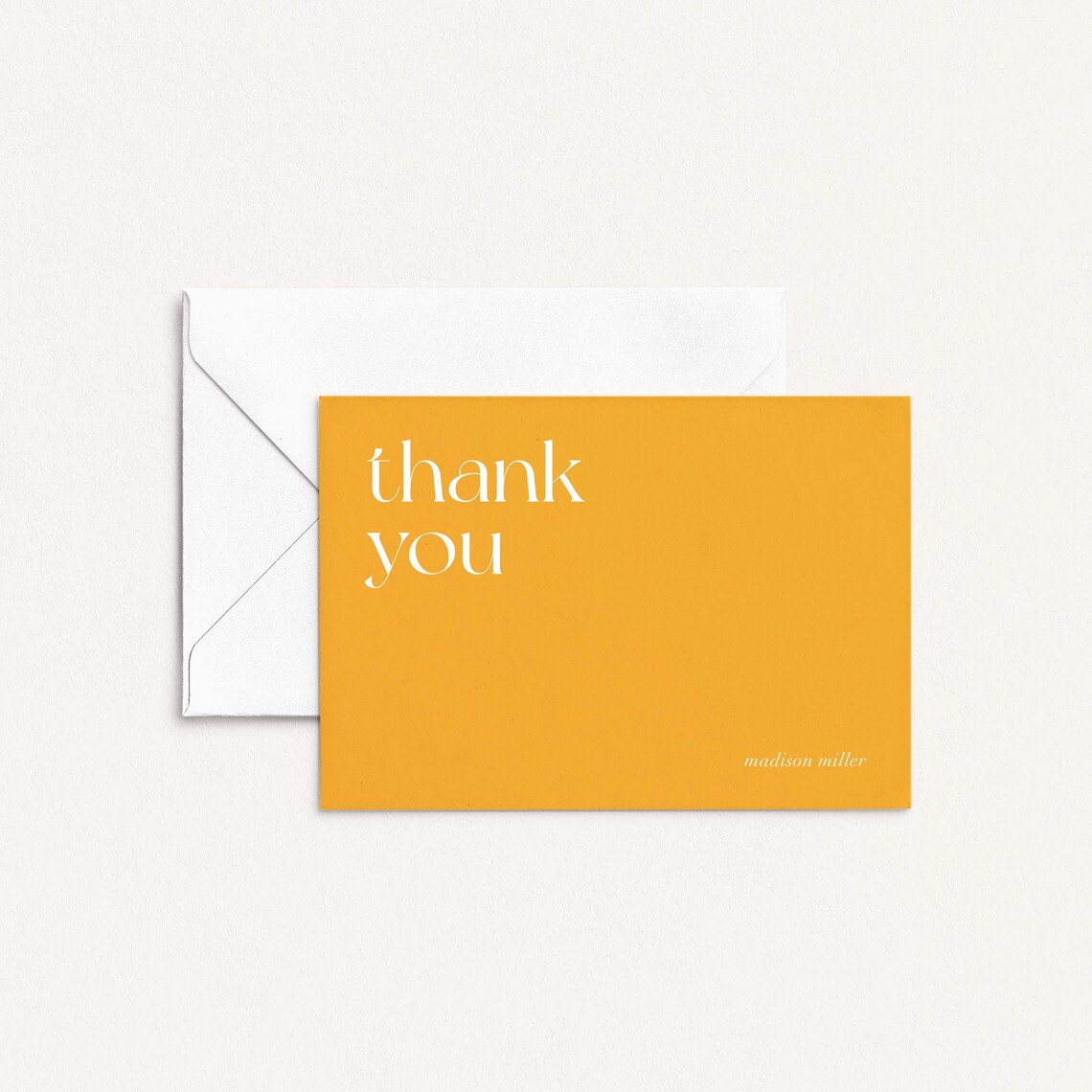 Thank You Card Personalized W/ Names | Bold Wedding Thank You Note ...