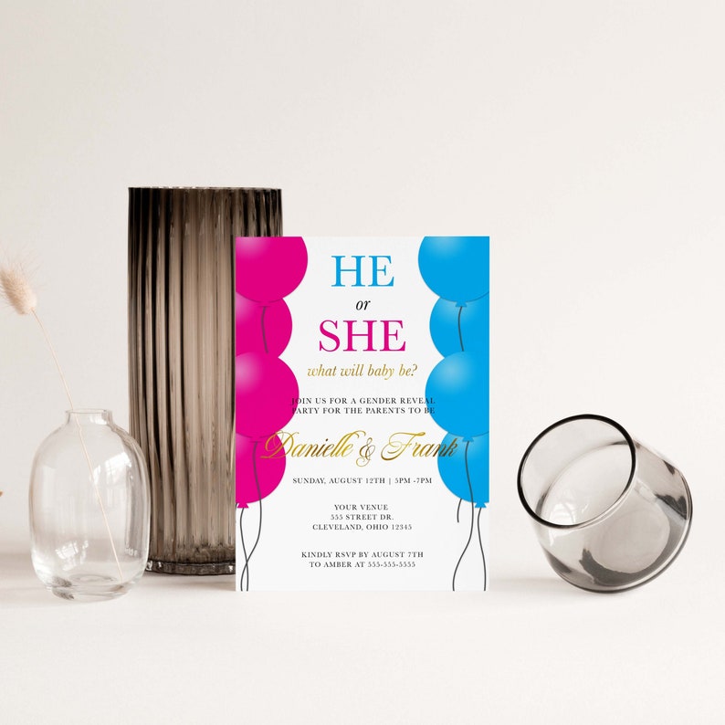 Sex In The City Gender Reveal Invitation Printable Etsy