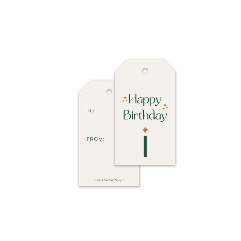 Green Birthday Gift Tags | Sparkle Balloons, Set of 8 - Etsy