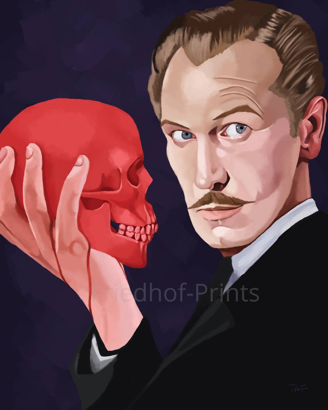 Vincent Price / Actor / 8x10 / Digital Painting / Portrait / Art Print ...