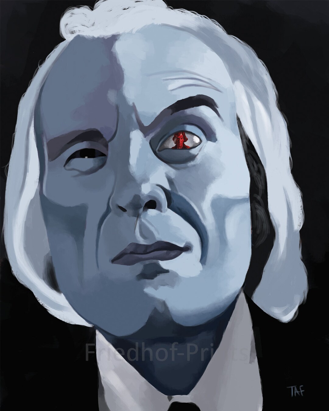 The Tall Man / Digital Painting / Phantasm / Art Print / - Etsy