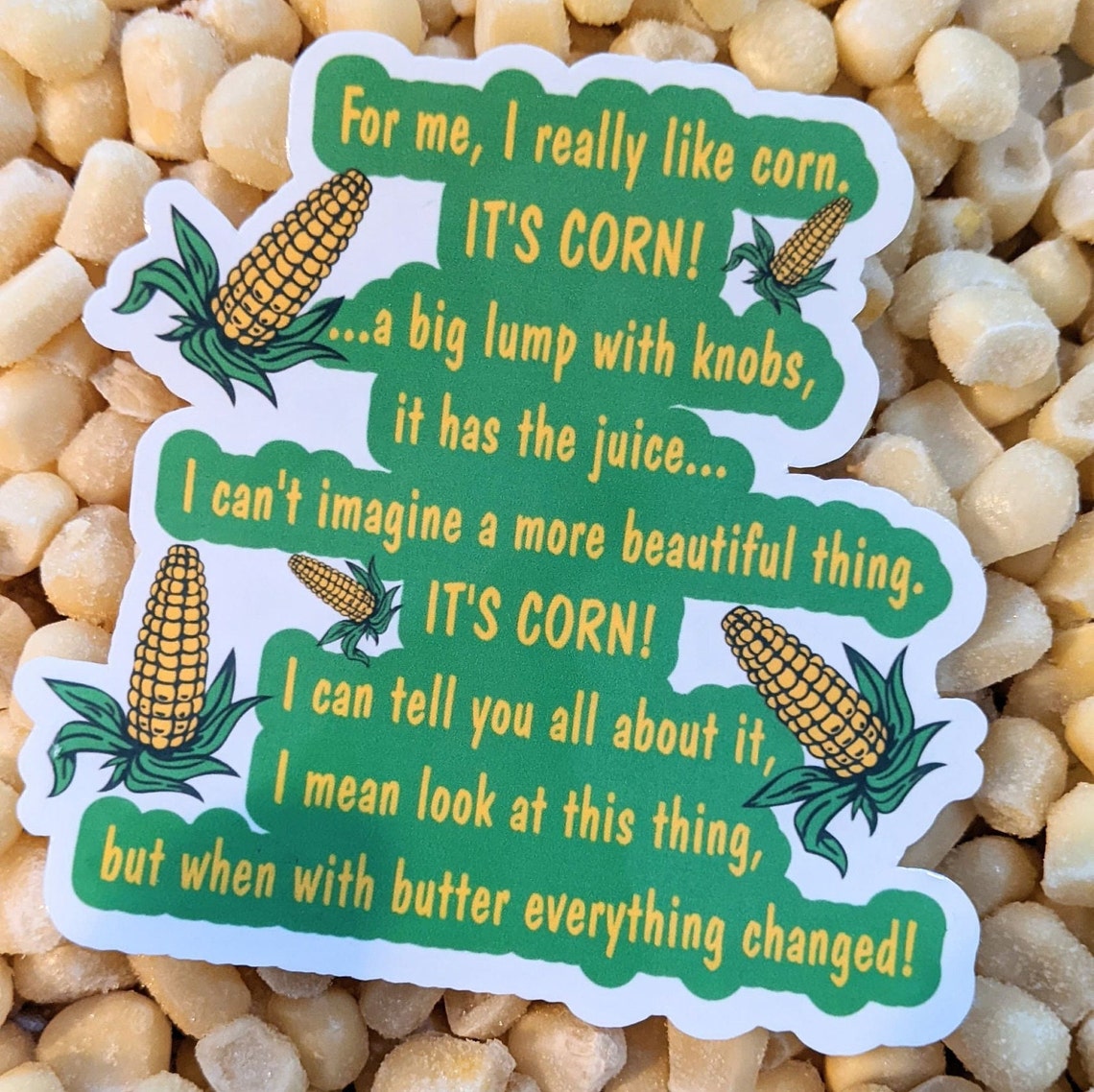 IT'S CORN Tik Tok Trend Sticker Waterproof Vinyl Sticker - Etsy IT'S CORN Tik Tok Trend Sticker Waterproof Vinyl Sticker - Etsy