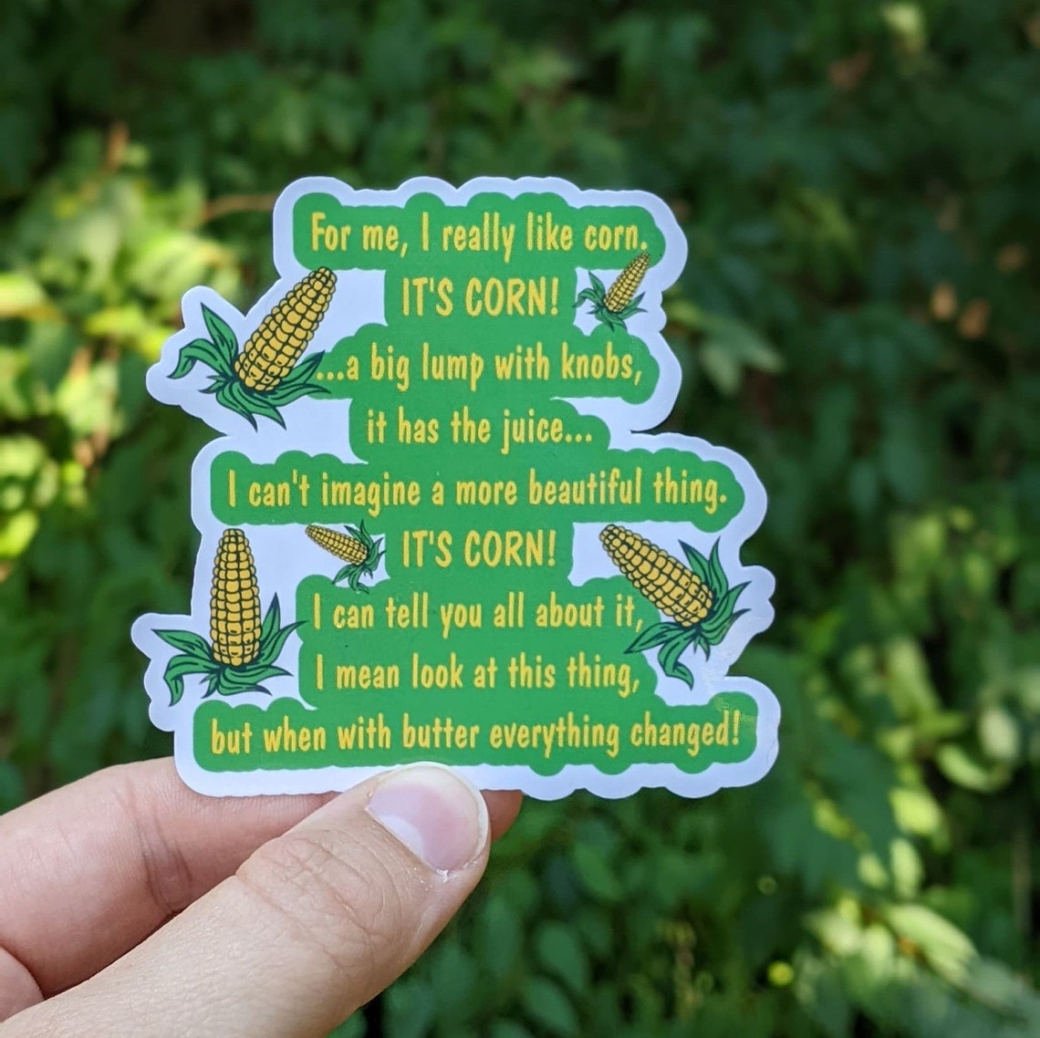 IT'S CORN Tik Tok Trend Sticker Waterproof Vinyl Sticker - Etsy IT'S CORN Tik Tok Trend Sticker Waterproof Vinyl Sticker - Etsy