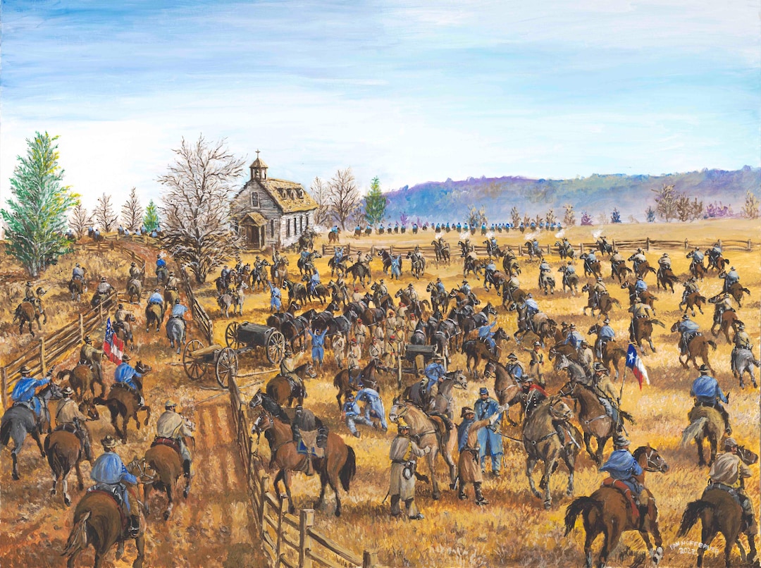 Original Art--civil War Battle Visualization--battle of Prairie Grove ...