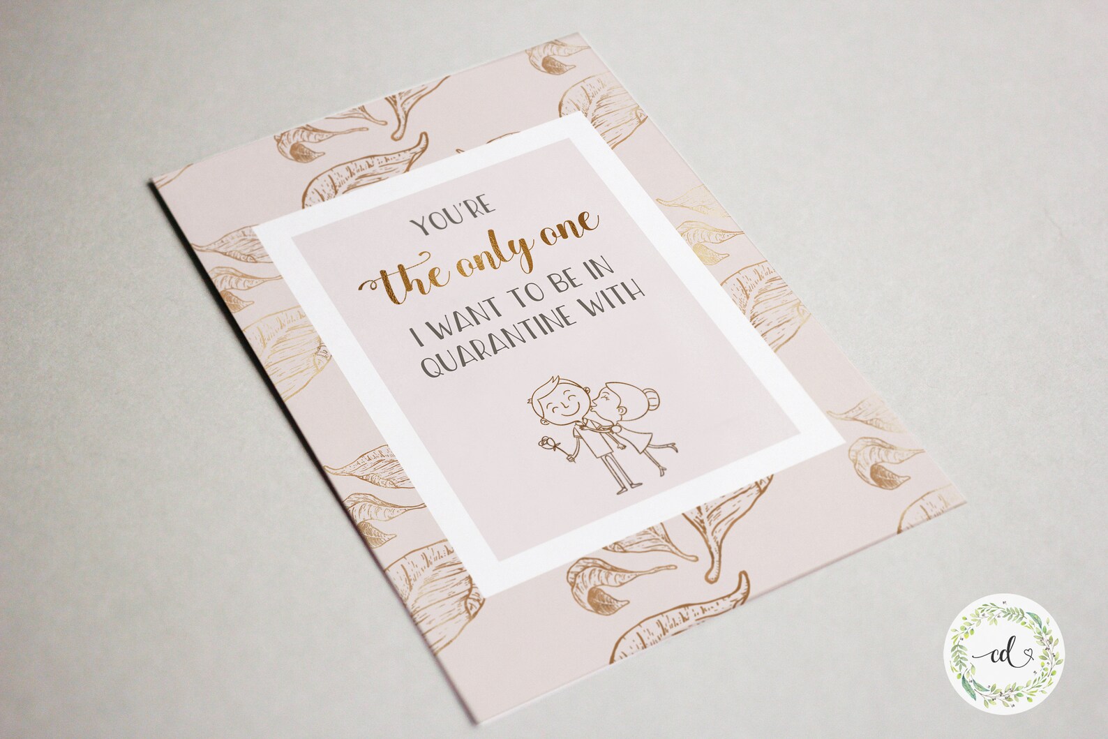 Quarantine Love Covid Pandemic Isolation Card Stay Home Stay - Etsy