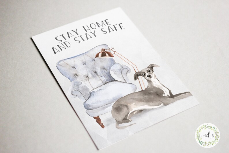 Stay Home Stay Safe Card Social Distance Card Stay at Home - Etsy