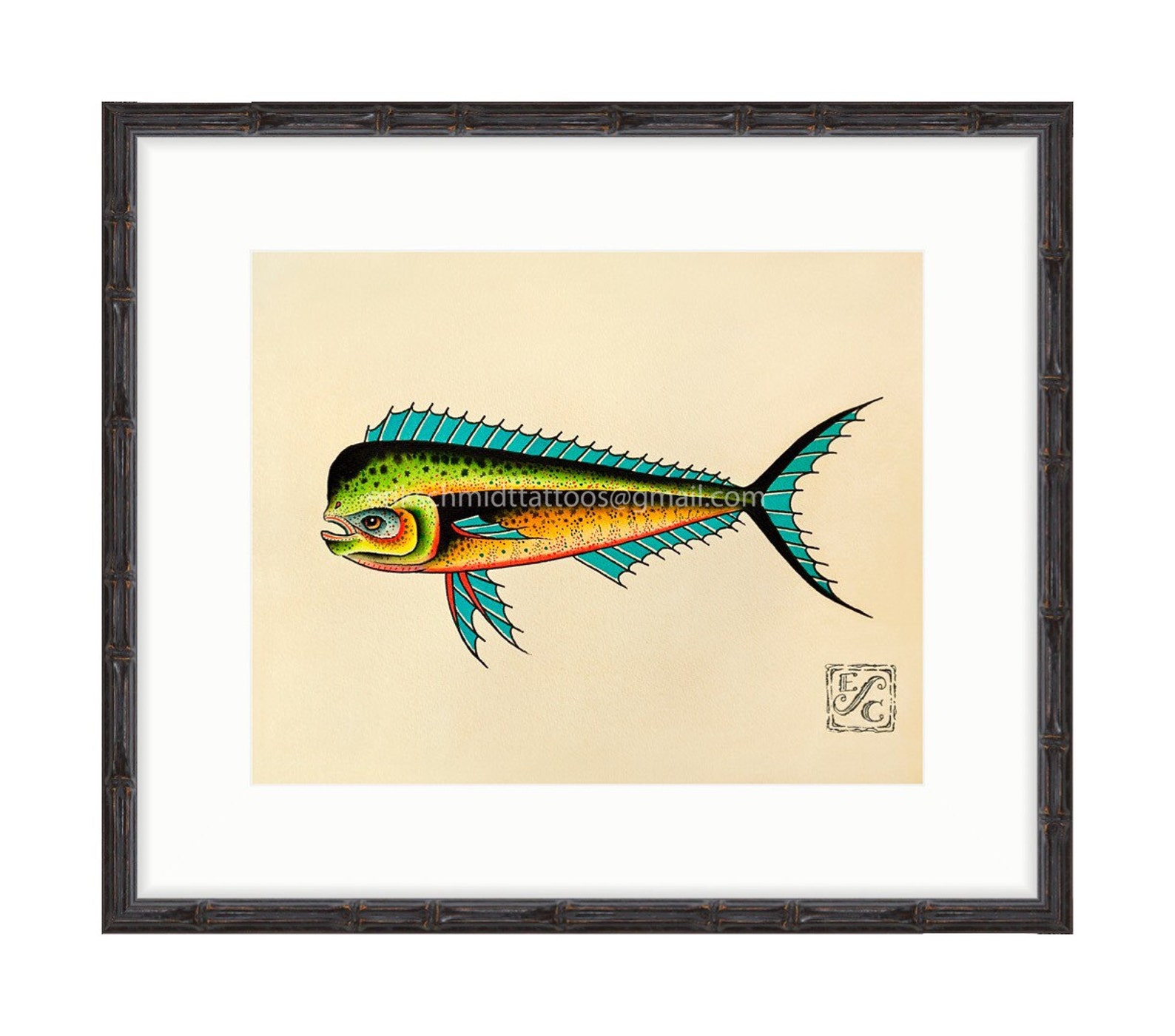 Mahi Mahi Giclee Print of Watercolor Painting 11"x14" for the Saltwater ...