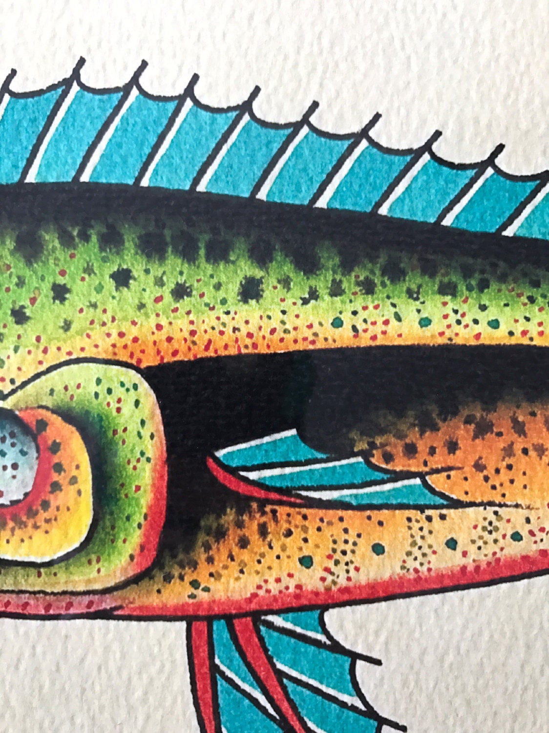 Mahi Mahi Giclee Print of Watercolor Painting 11"x14" for the Saltwater ...