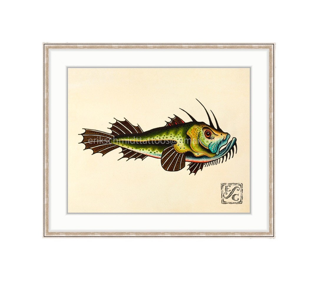Monkfish Giclee Print of A Watercolor Painting 11"x14" for the Salt ...