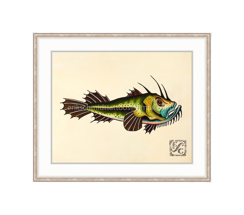 Monkfish Giclee Print of A Watercolor Painting 11"x14" for the Salt ...