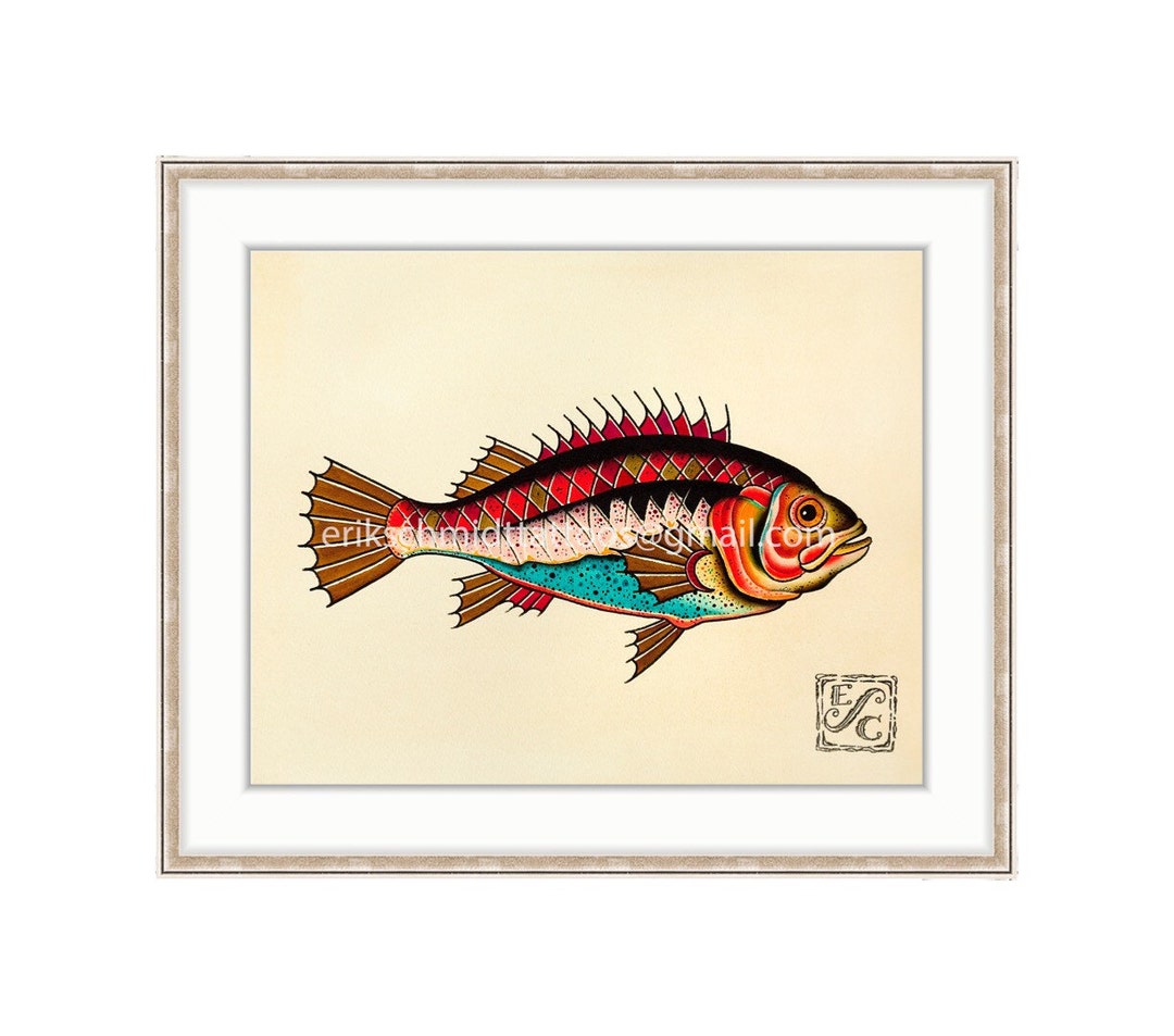 Snapper 11"x14" Giclee Print of A Watercolor Painting for the Salt ...