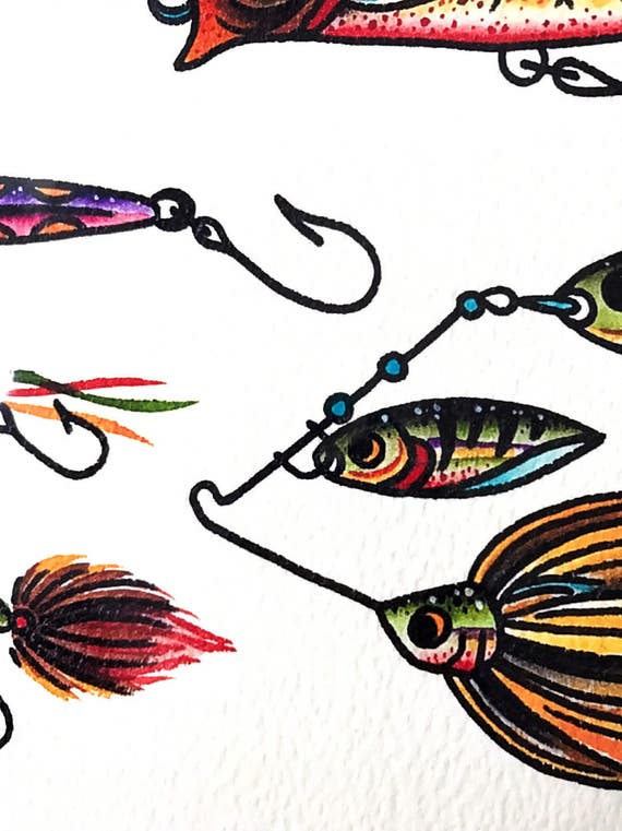 Fishing Lure Tattoo