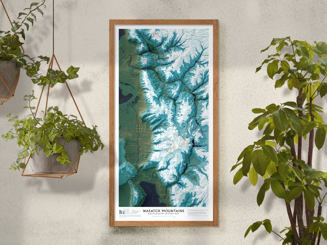 WASATCH MOUNTAINS - Backcountry Winter Ski/snowboard Map: 5 Dollars ...