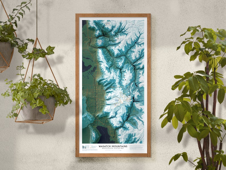 WASATCH MOUNTAINS - Backcountry Winter Ski/snowboard Map: 5 Dollars ...