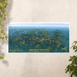 ADIRONDACK HIGHPEAKS - ADK 46er Hiking Map - Etsy
