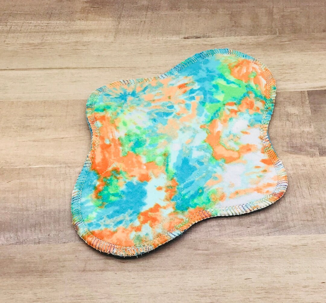 8" Flannel, READY TO SHIP, Pad With Core Reusable Menstrual Cloth Pad ...