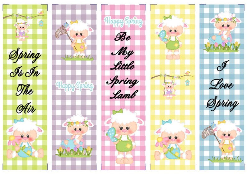 Little Spring Lamb Book Marks - Etsy