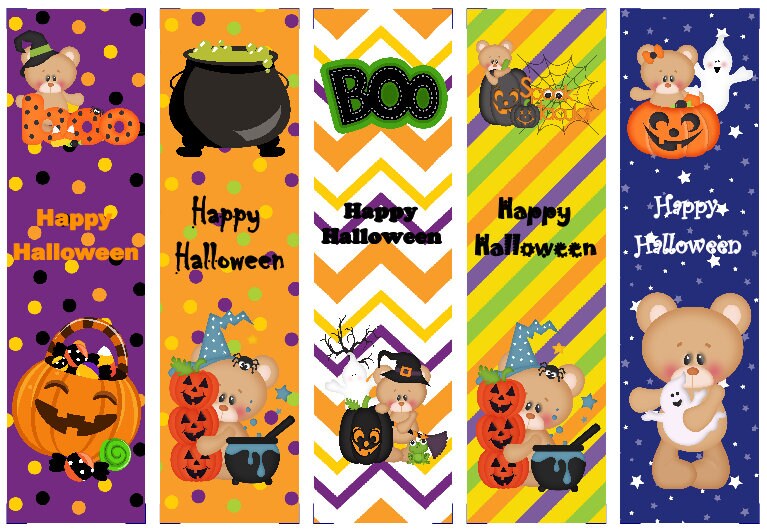 Happy Halloween Bears Book Marks - Etsy