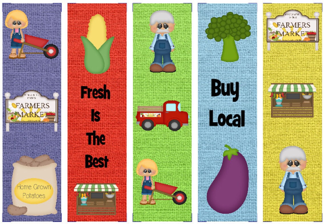 Farmers Market Book Marks - Etsy