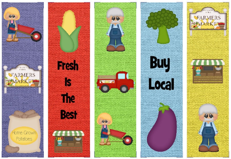 Farmers Market Book Marks - Etsy