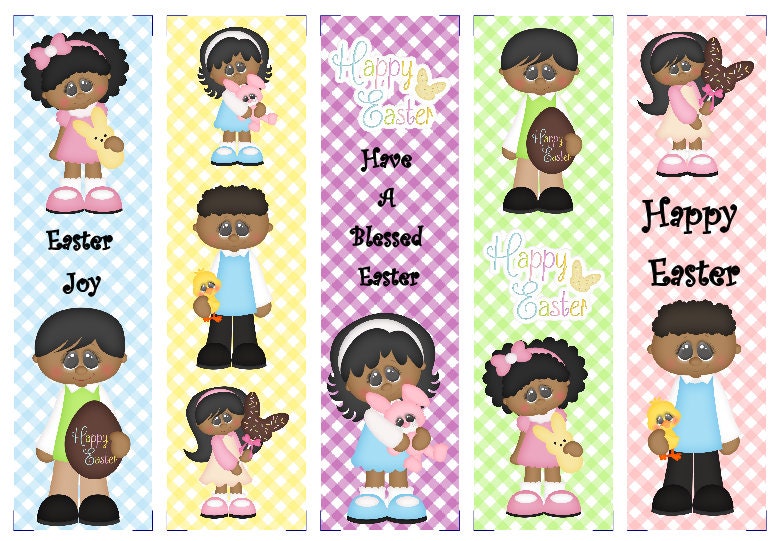 Happy Easter Kids Book Marks - Etsy