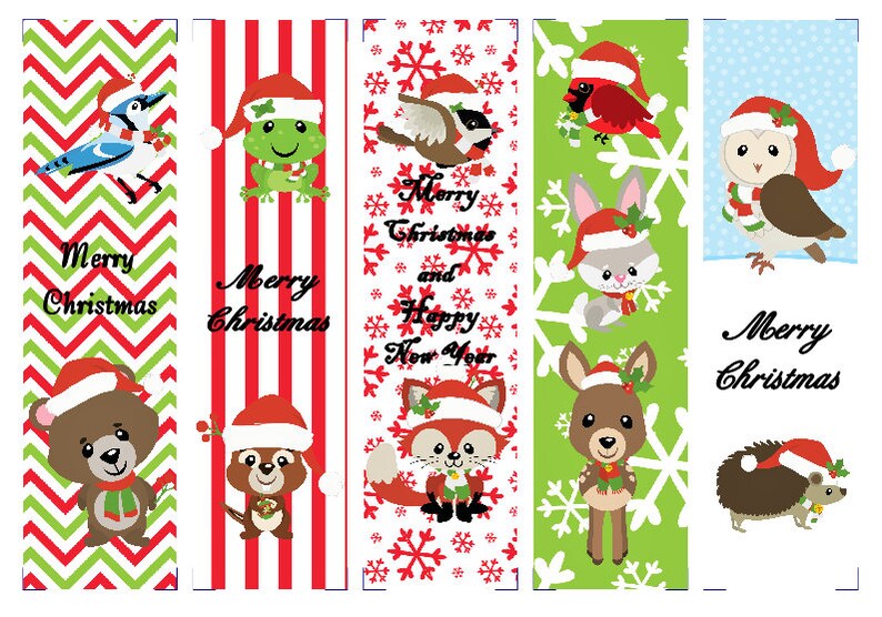 Christmas Woodland Friends Book Marks - Etsy