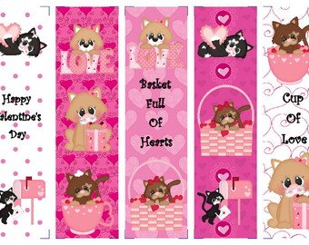Valentine Love Monkey Book Marks | Etsy