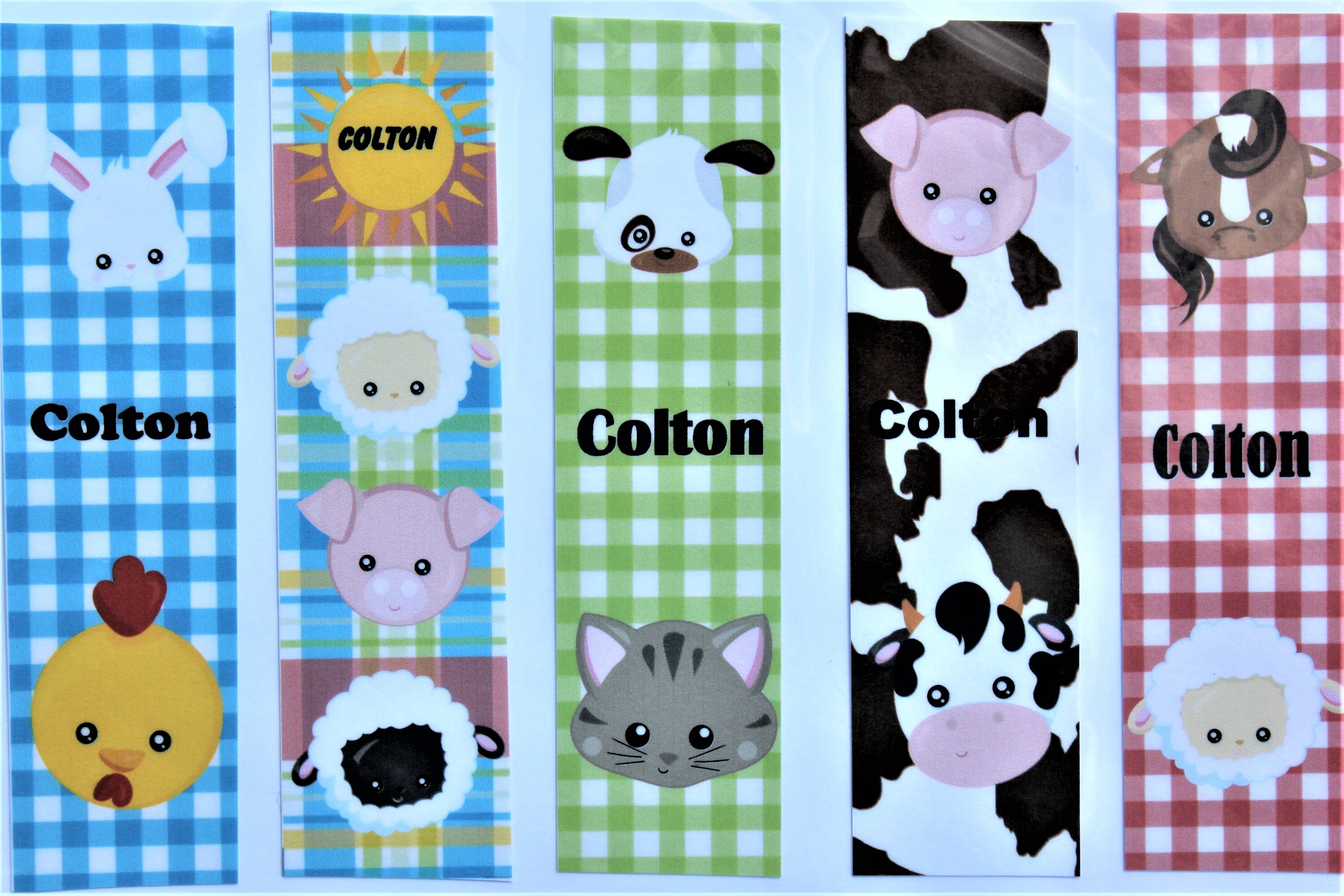 Children's Personalized Farm Friends Book Marks - Etsy