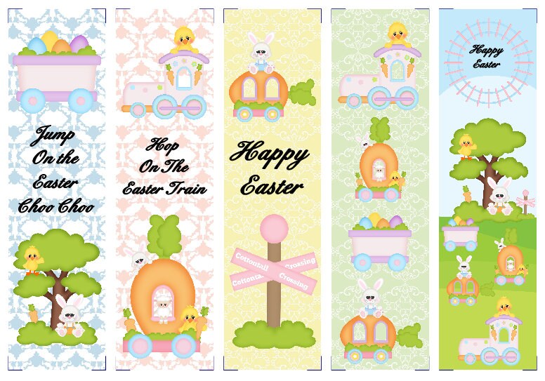 Easter Choo-choo Book Marks - Etsy