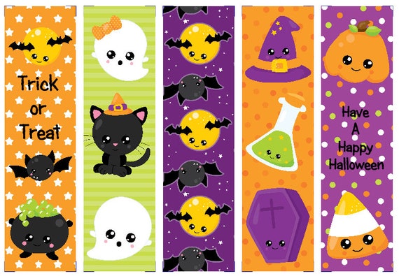 Halloween Kawaii Cuties Book Marks | Etsy