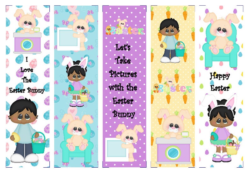 Pictures With the Easter Bunny Book Marks - Etsy