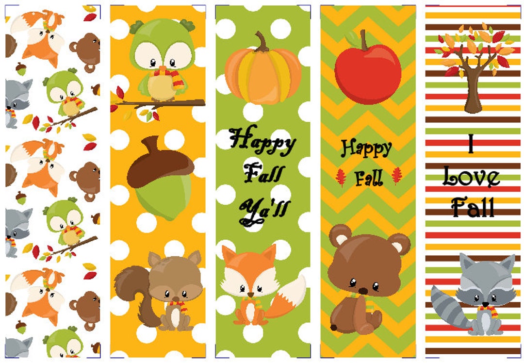 Woodland Fall Friends Book Marks - Etsy