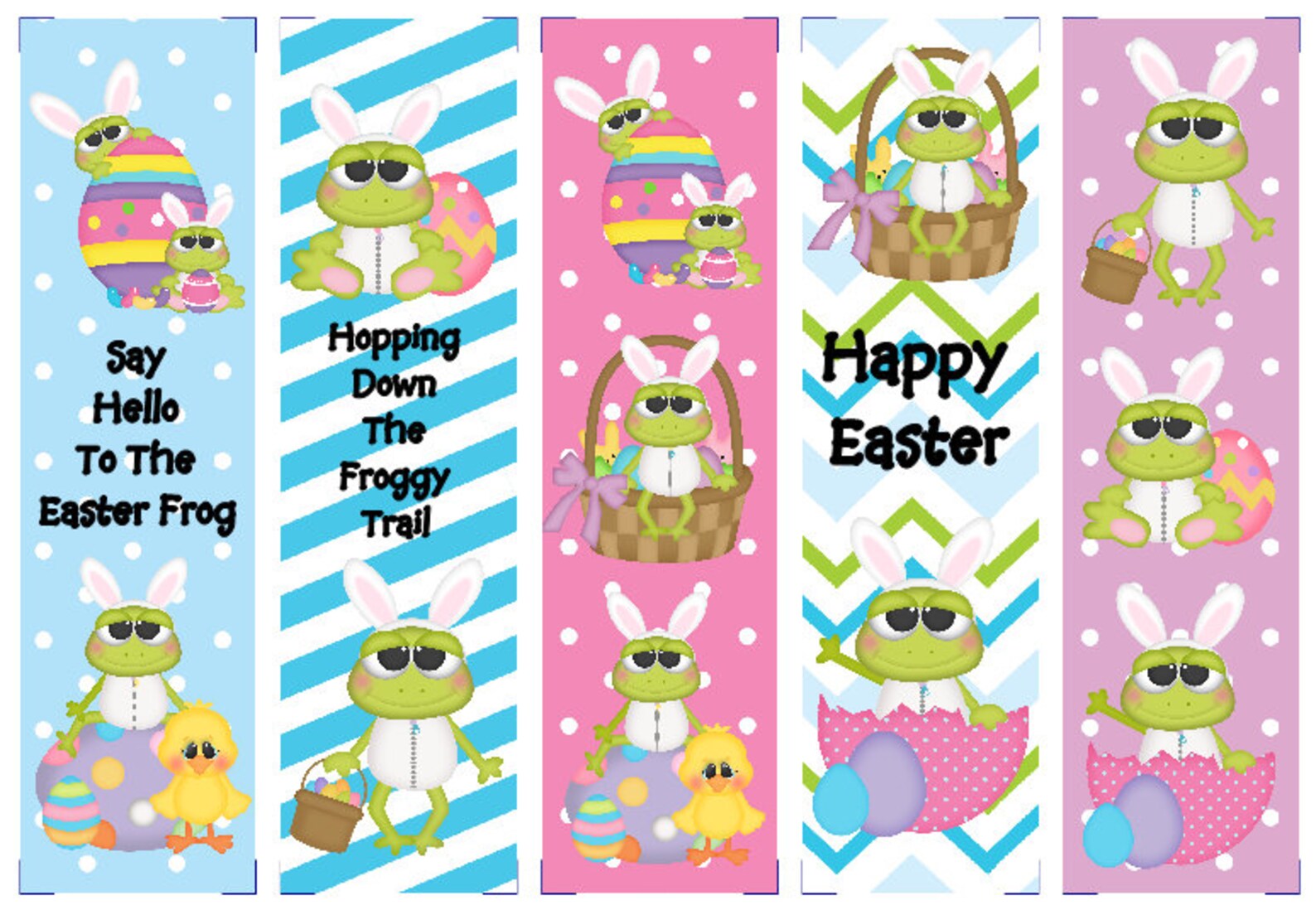 Easter Frogs Book Marks - Etsy