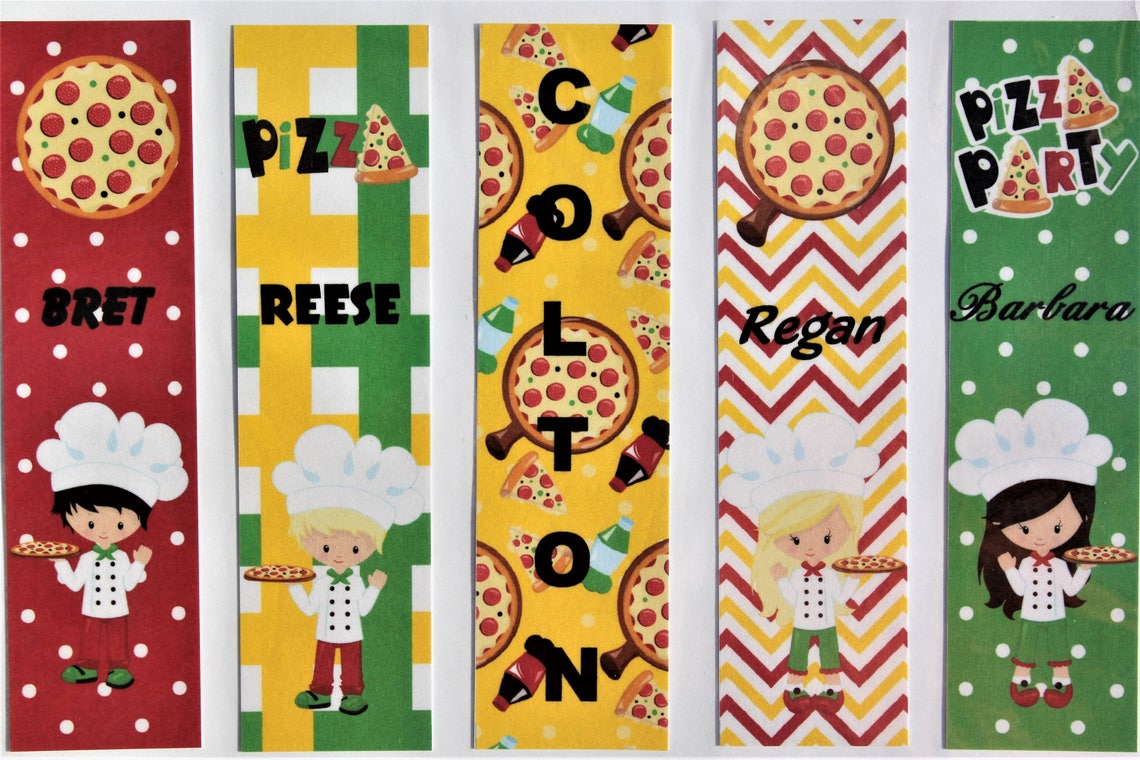 Children's Pizza Party Book Marks - Etsy