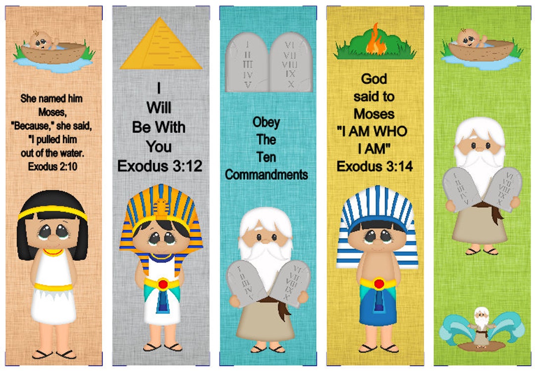 Bible Tales the Story of Moses Book Marks - Etsy