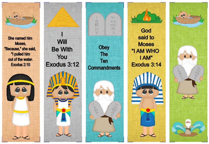 Bible Tales the Story of Moses Book Marks - Etsy
